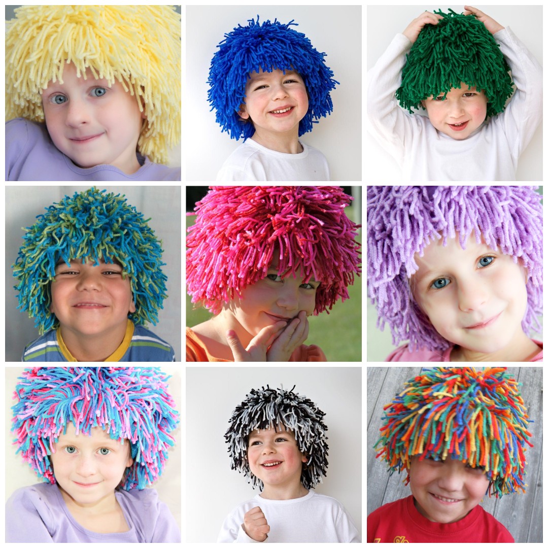 DIY Yarn Wig Sewing Pattern - Party and Costume Tutorial - Kid & Adult