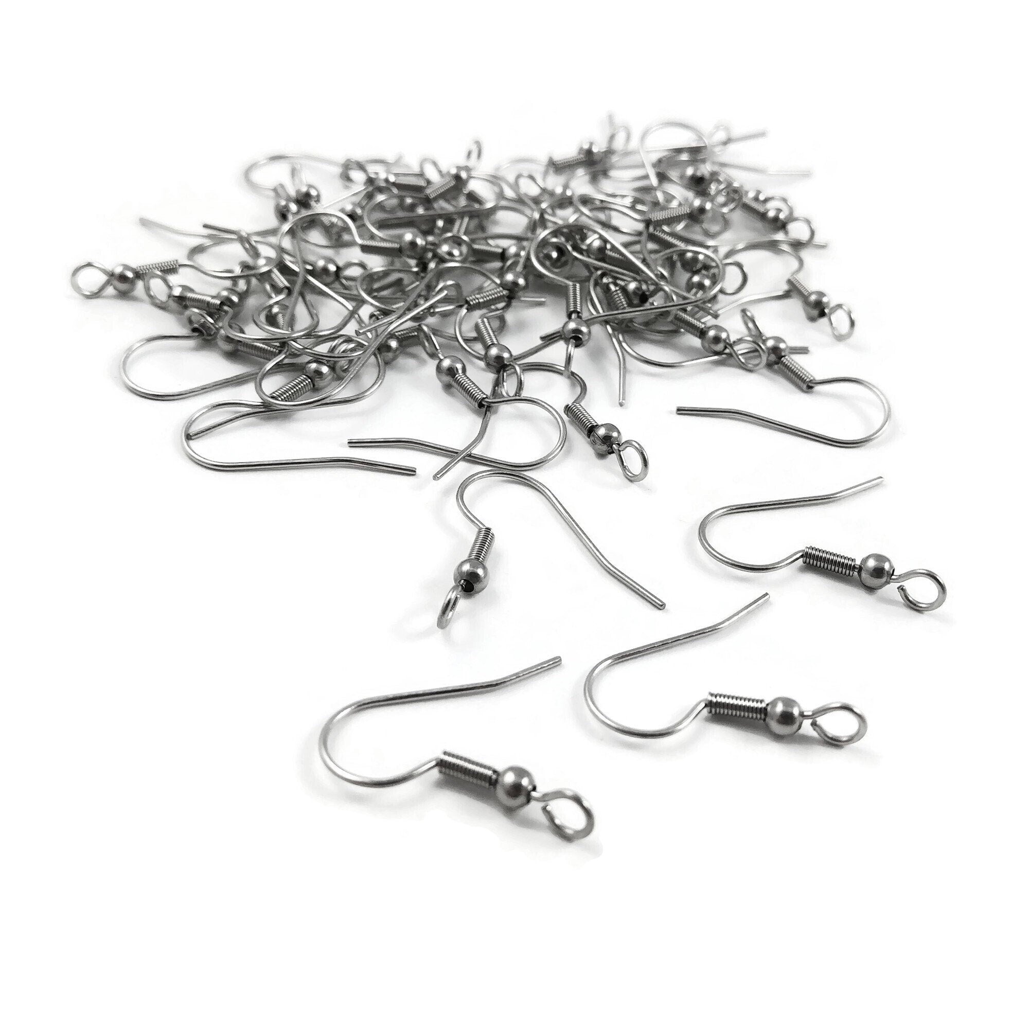 Stainless steel ear wires, Other side loop earring hook findings